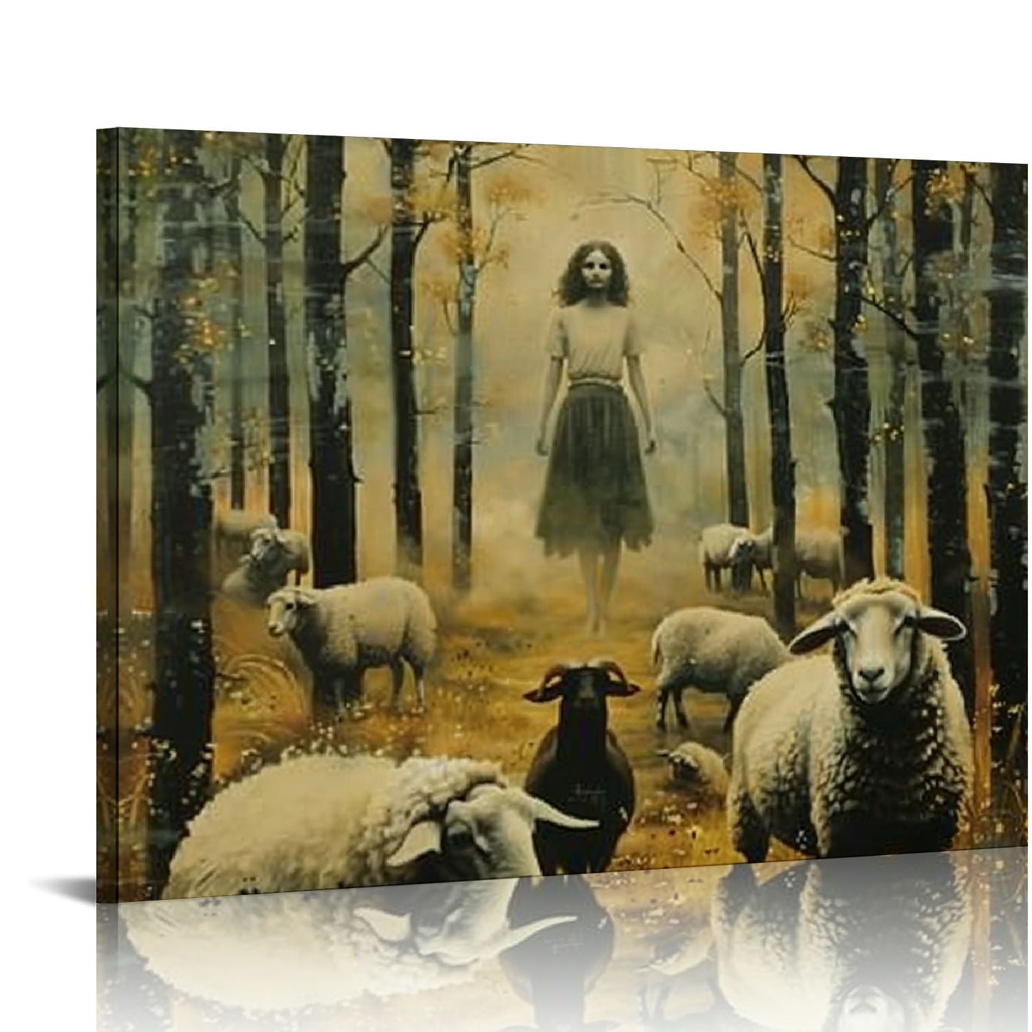 Fenyluxe Jesus Wall Art-Jesus Running After Lost Lamb Picture Poster ...