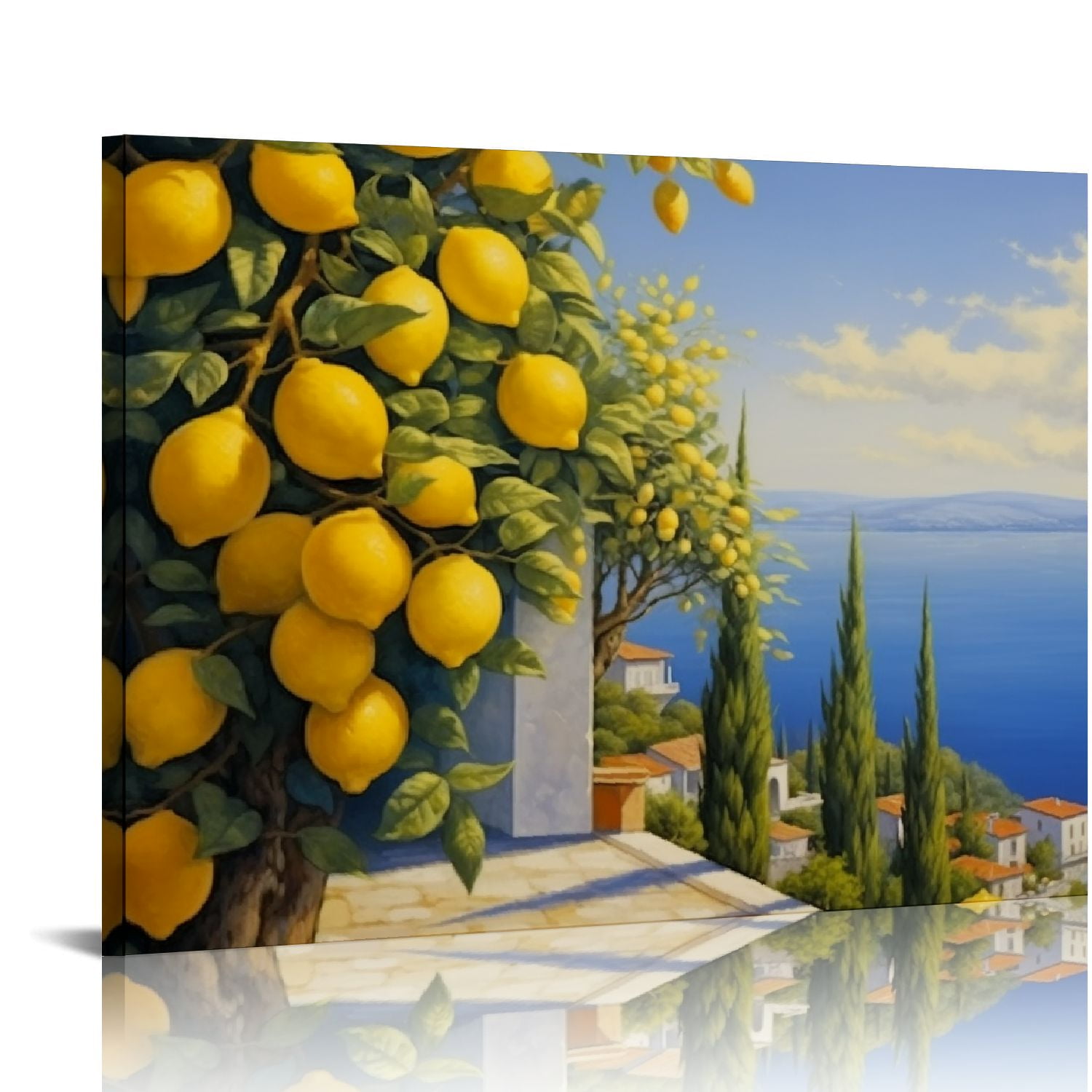 Fenyluxe Lemon Tree Wall Art Decor for Bathroom Ready To Hang Room Home ...