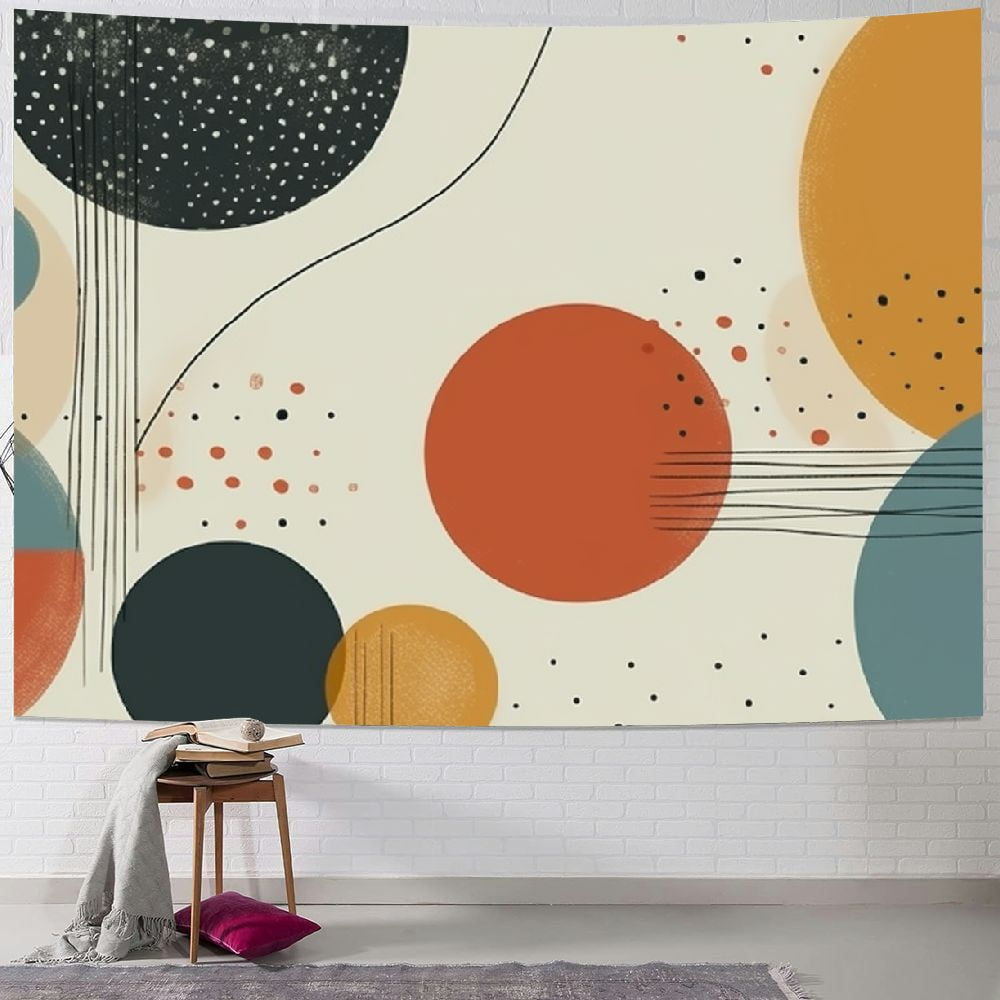 Fenyluxe Mid Century Tapestry, Minimalist Line Art Tapestry Wall ...
