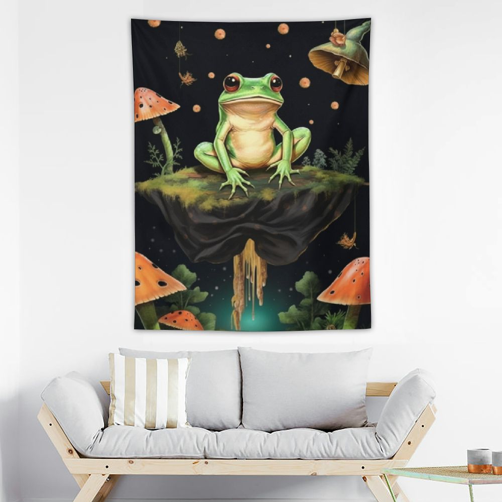 Fenyluxe Moon Phase Tapestry Mushroom Frog Butterfly Vertical ...