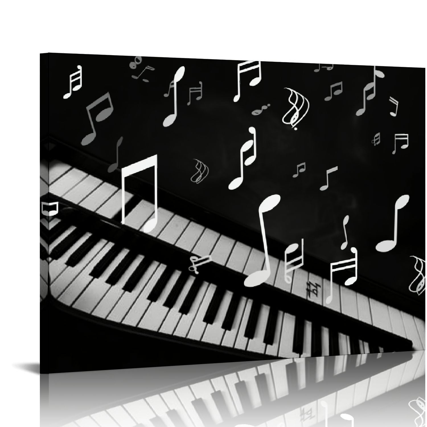 Fenyluxe Musical Notes Canvas Wall Art Decor Ready To Hang - Ideal for ...
