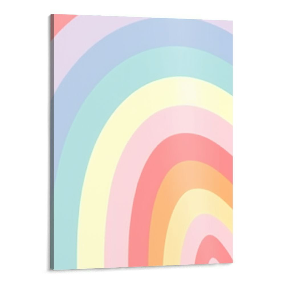 Fenyluxe Nursery Wall Art Canvas Painting Colourful Rainbow Raindrop ...