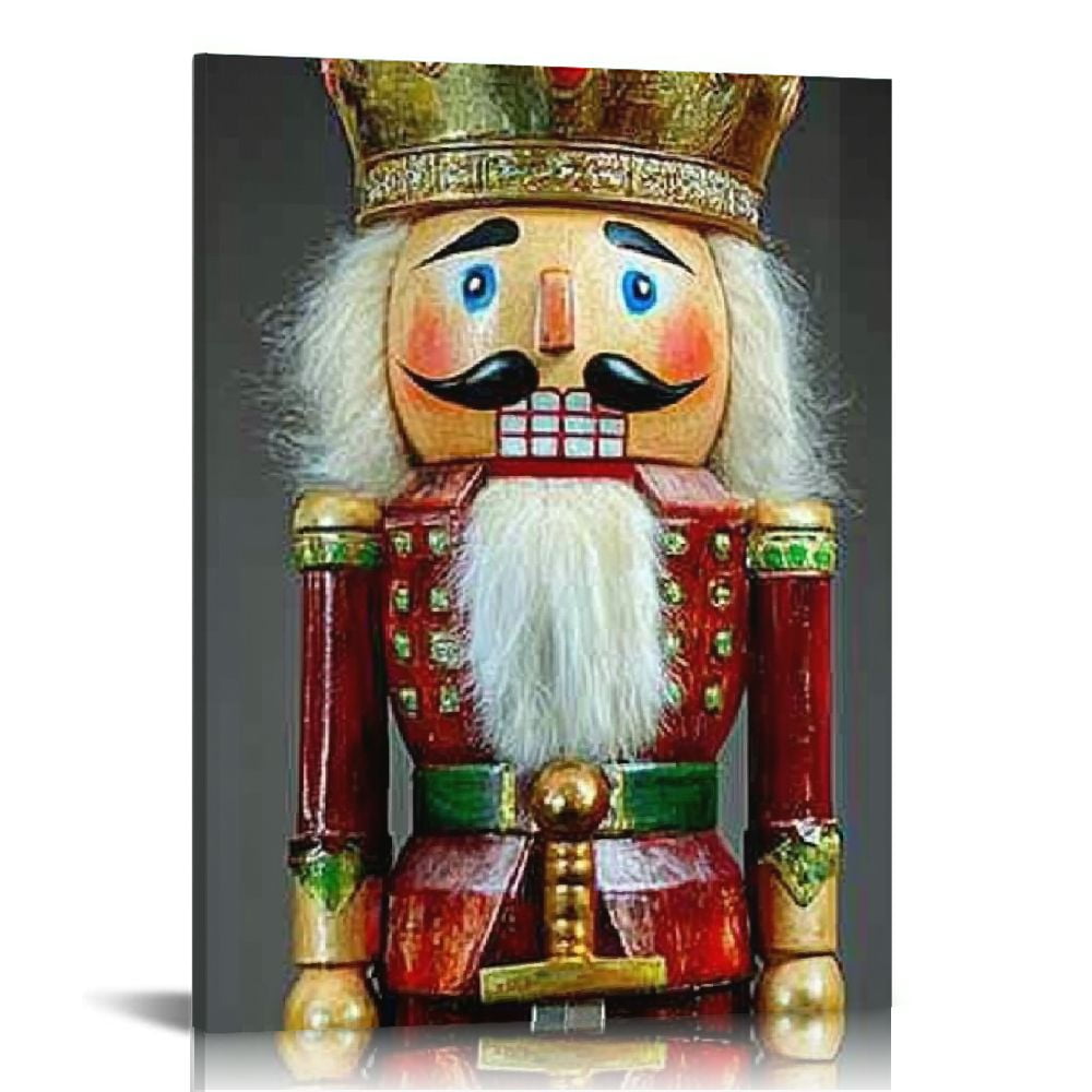 Fenyluxe Nutcracker Canvas Wall Art for Christmas - Print Red Pictures Artwork Painting for Home ...