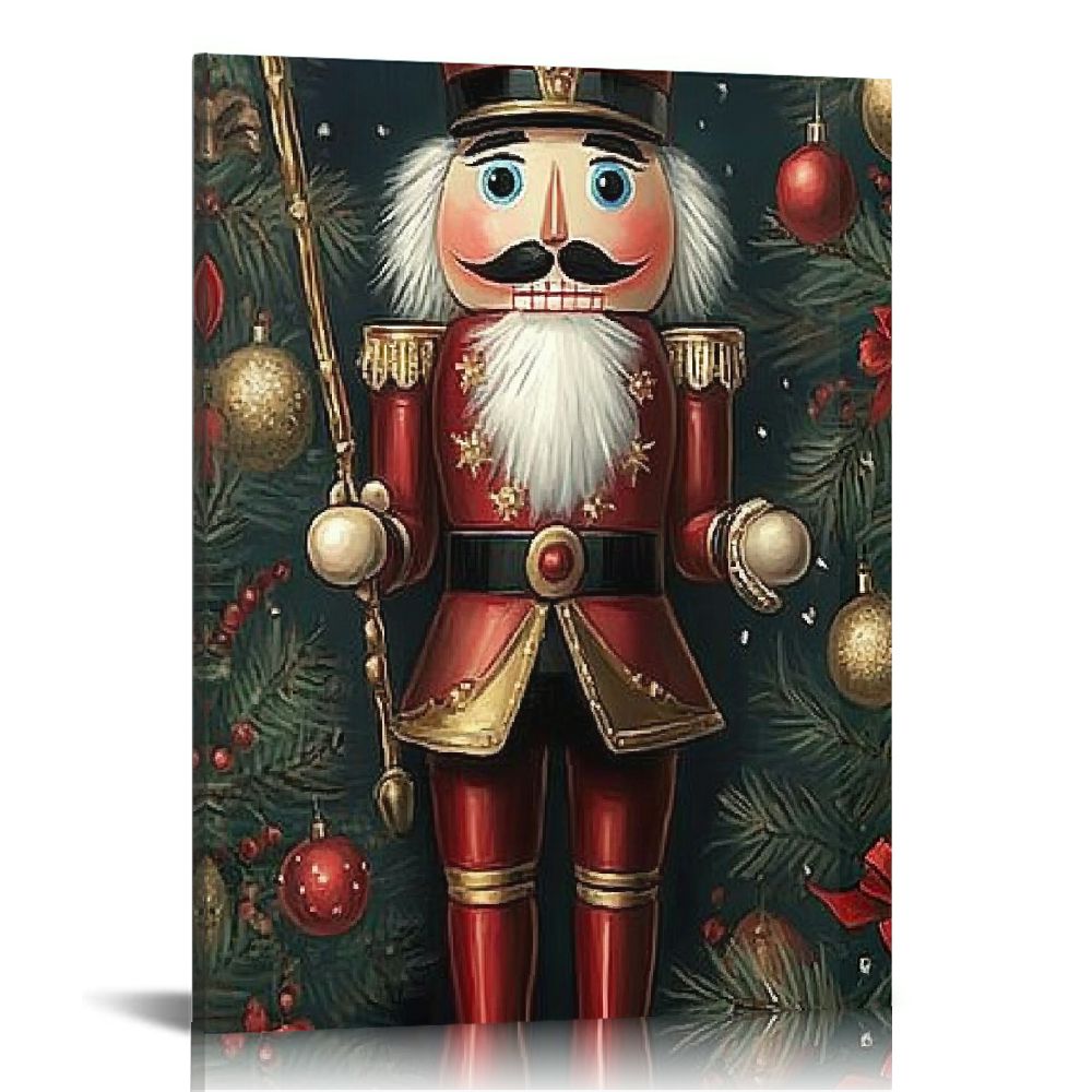 Fenyluxe The Nutcracker Painting Wall Art Sign for Christmas - Retro ...