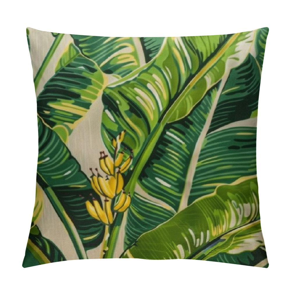 Fenyluxe Palm Leaves Decorative Throw Pillow Cover Case,Tropical Palm ...