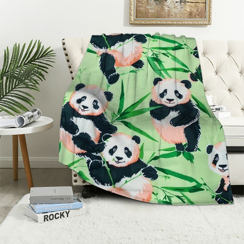 Fenyluxe Panda Throw Blanket, Adorable Super-Soft Extra-Large Panda ...
