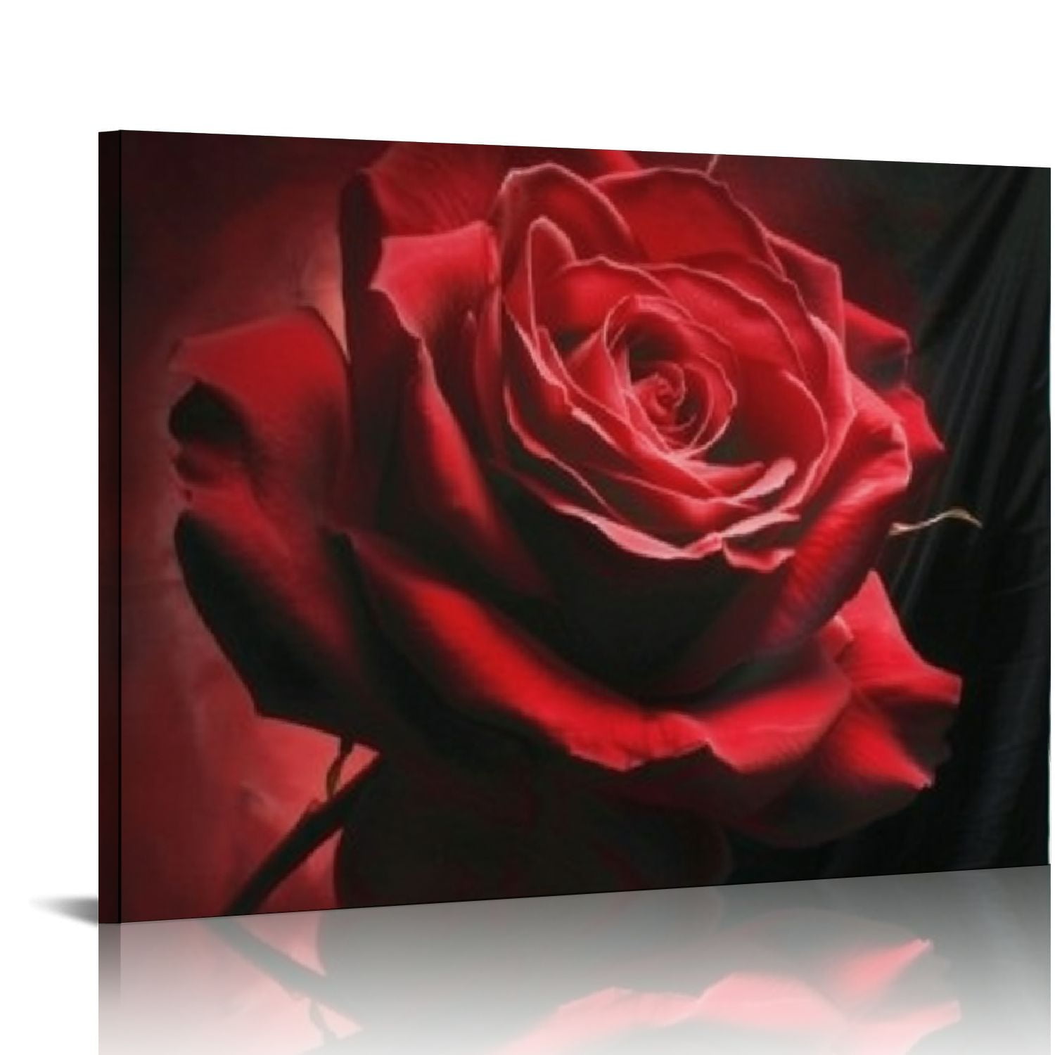 Fenyluxe Red Rose Canvas Prints Wall Art Framed Decor for Living Room ...