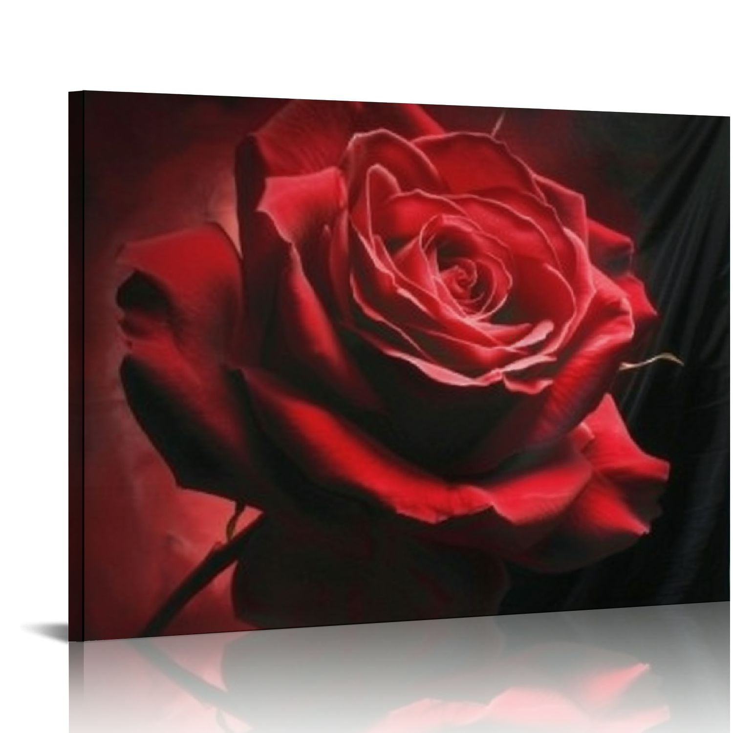 Fenyluxe Red Rose Canvas Prints Wall Art Framed Decor for Living Room ...