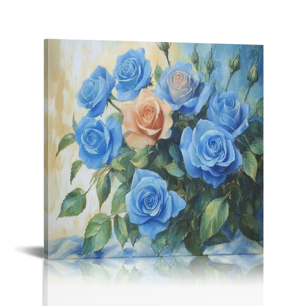 Fenyluxe Roses Canvas Print Ready To Hang Home Art Decor Wedding Gift ...