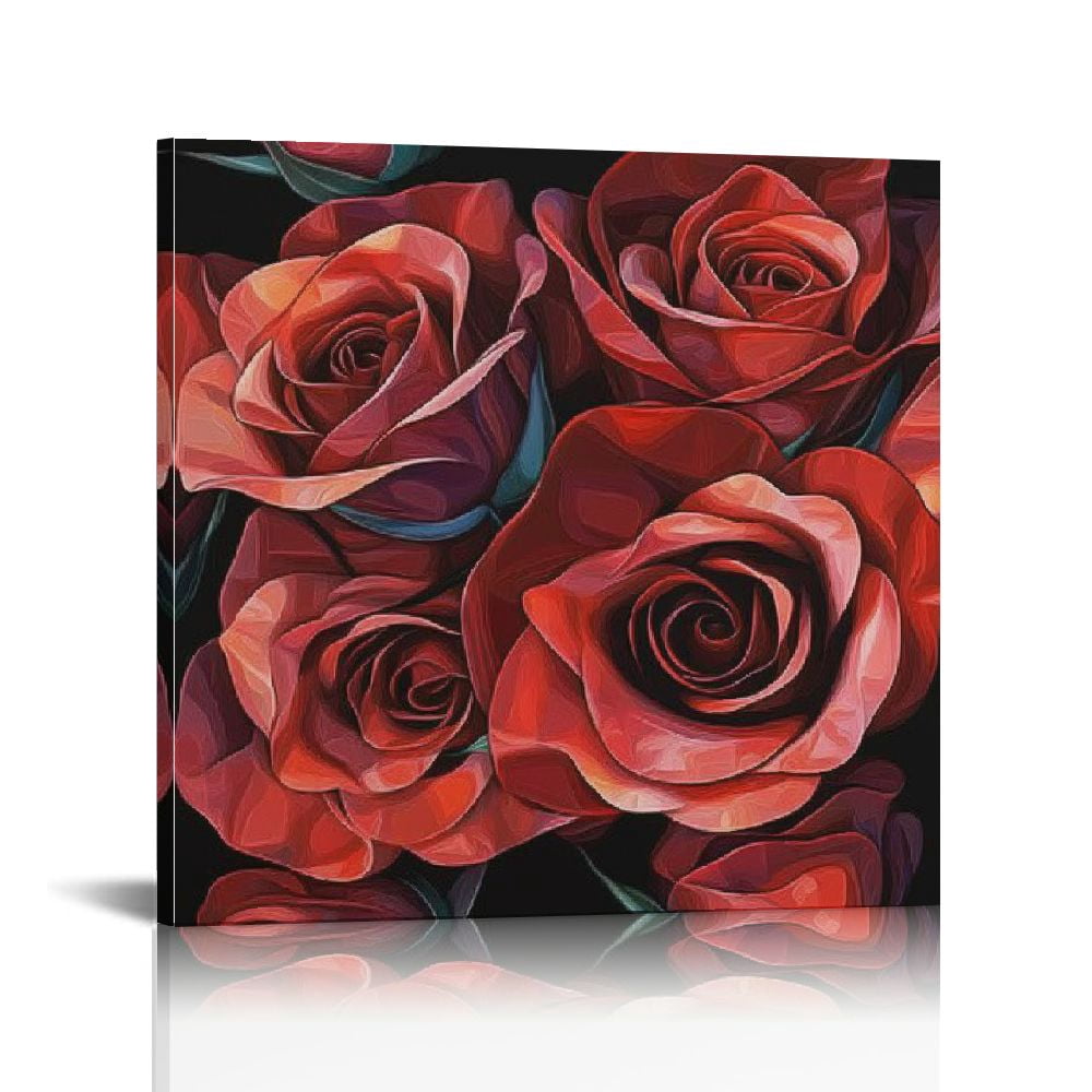 Fenyluxe Roses Wall Decor for Home Art Decor - Ready To Hang Room Roses ...