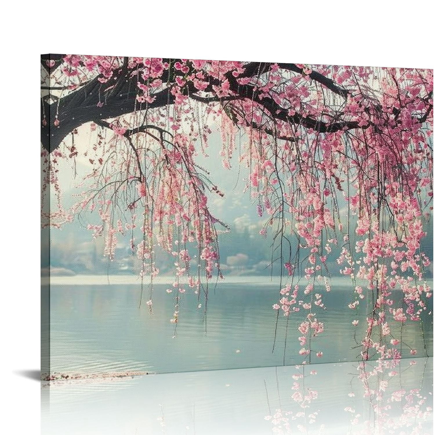 Fenyluxe Sakura Festival Art Pink Cherry Blossoms Poster Canvas ...