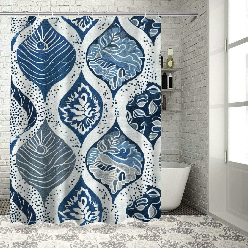 Fenyluxe Shower Curtain Geometric Bohemian Shower Curtain with Hook ...