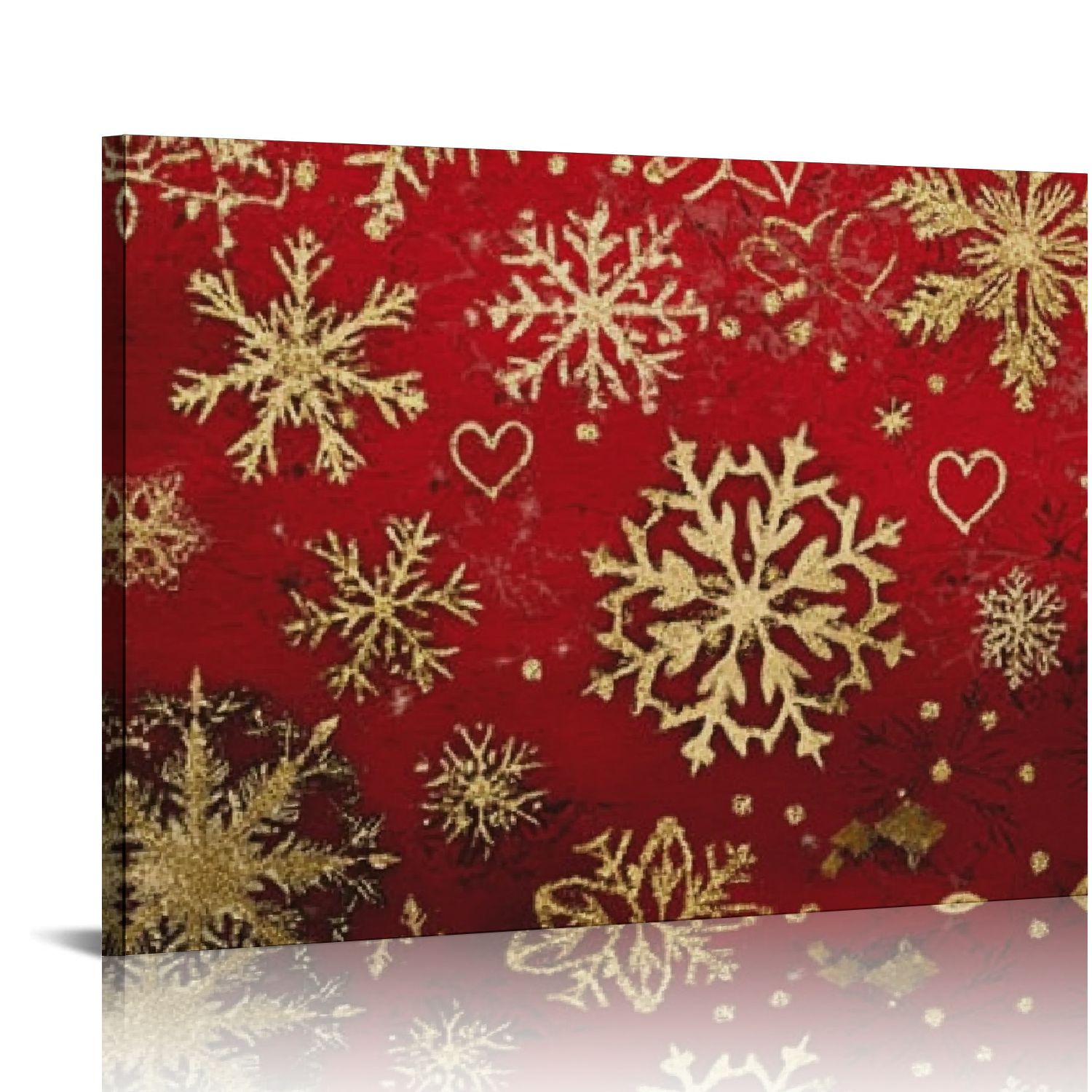 Fenyluxe Snowflakes Hearts Wall Decor Art Canvas Prints Modern Ready To ...