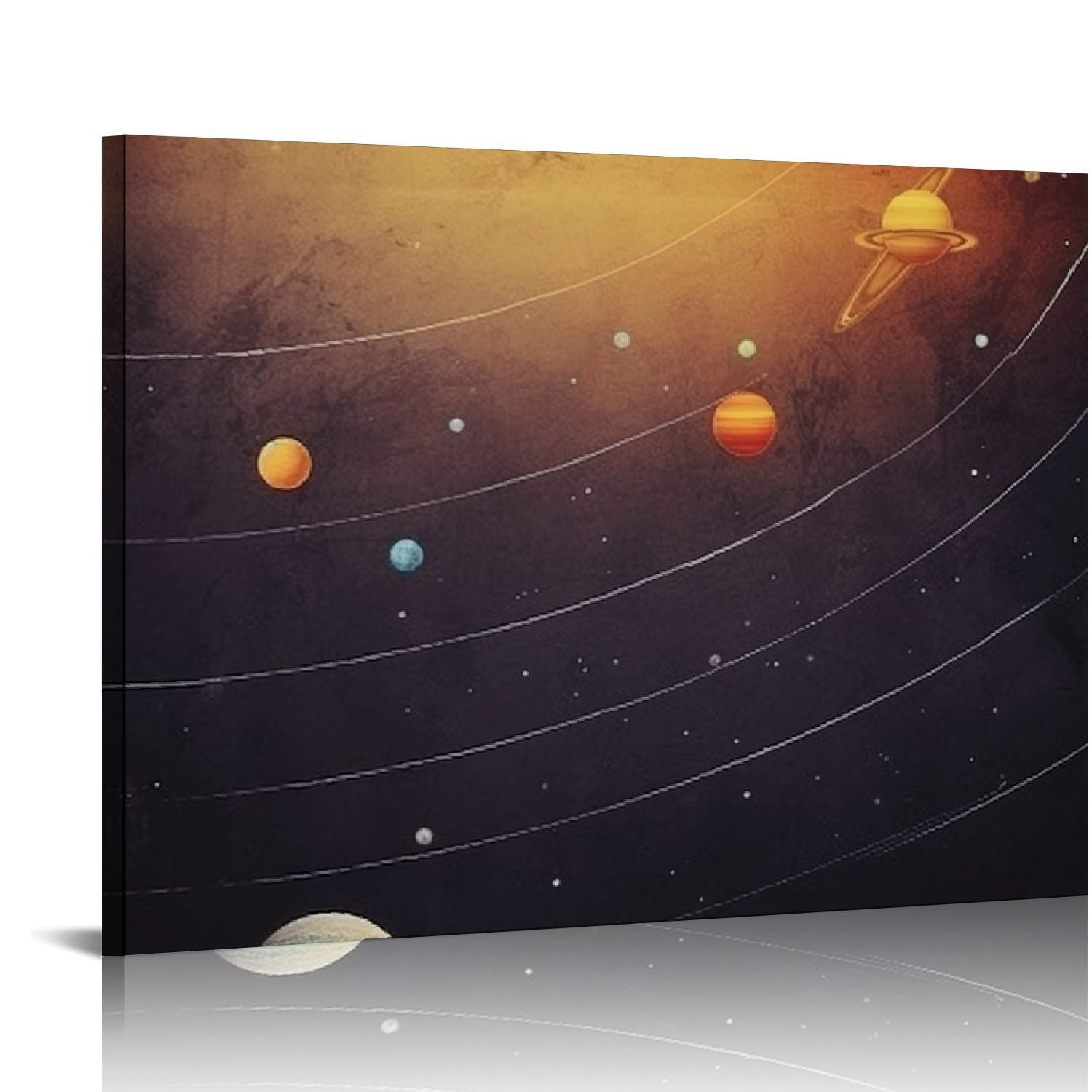 Fenyluxe Solar System Planets Moon Space Art Canvas Prints Wall Art ...