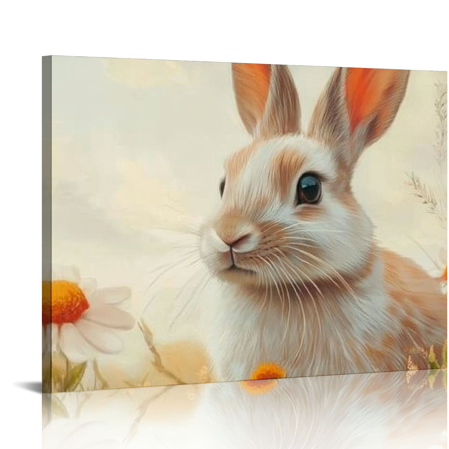 Fenyluxe Spring Bunny Canvas Wall Art Easter Canvas Wall Art for Easter ...