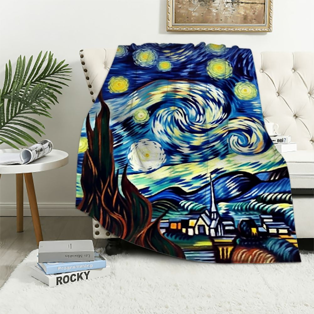 Fenyluxe Starry Night Ideal Comfy Throw Blanket Excellent Hand Feel for ...