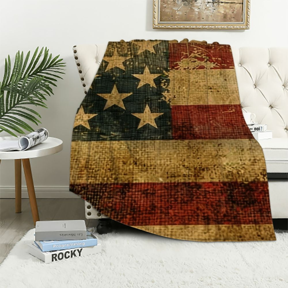 Fenyluxe Stars Grungy Background Throw Blankets for Sofa Couch ...