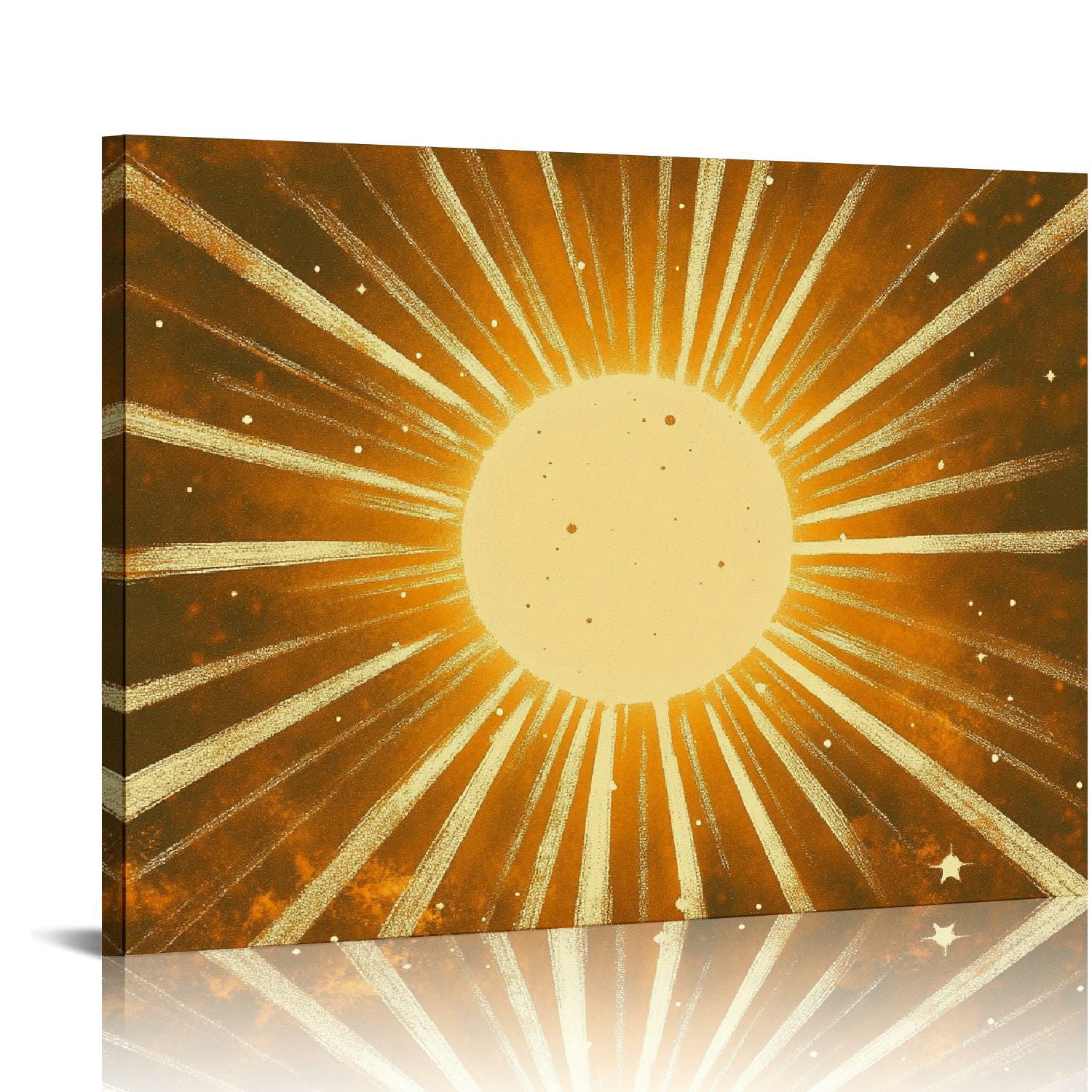 Fenyluxe Stars Sun Rays Modern Canvas Prints Wall Decor Art 16x12in ...