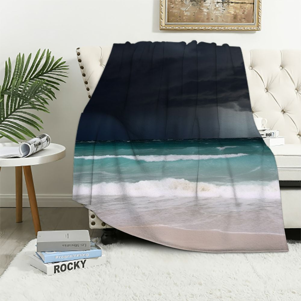 Fenyluxe Stormy Weather Flannel Throw Blanket for Couch Sofa Bed Office ...