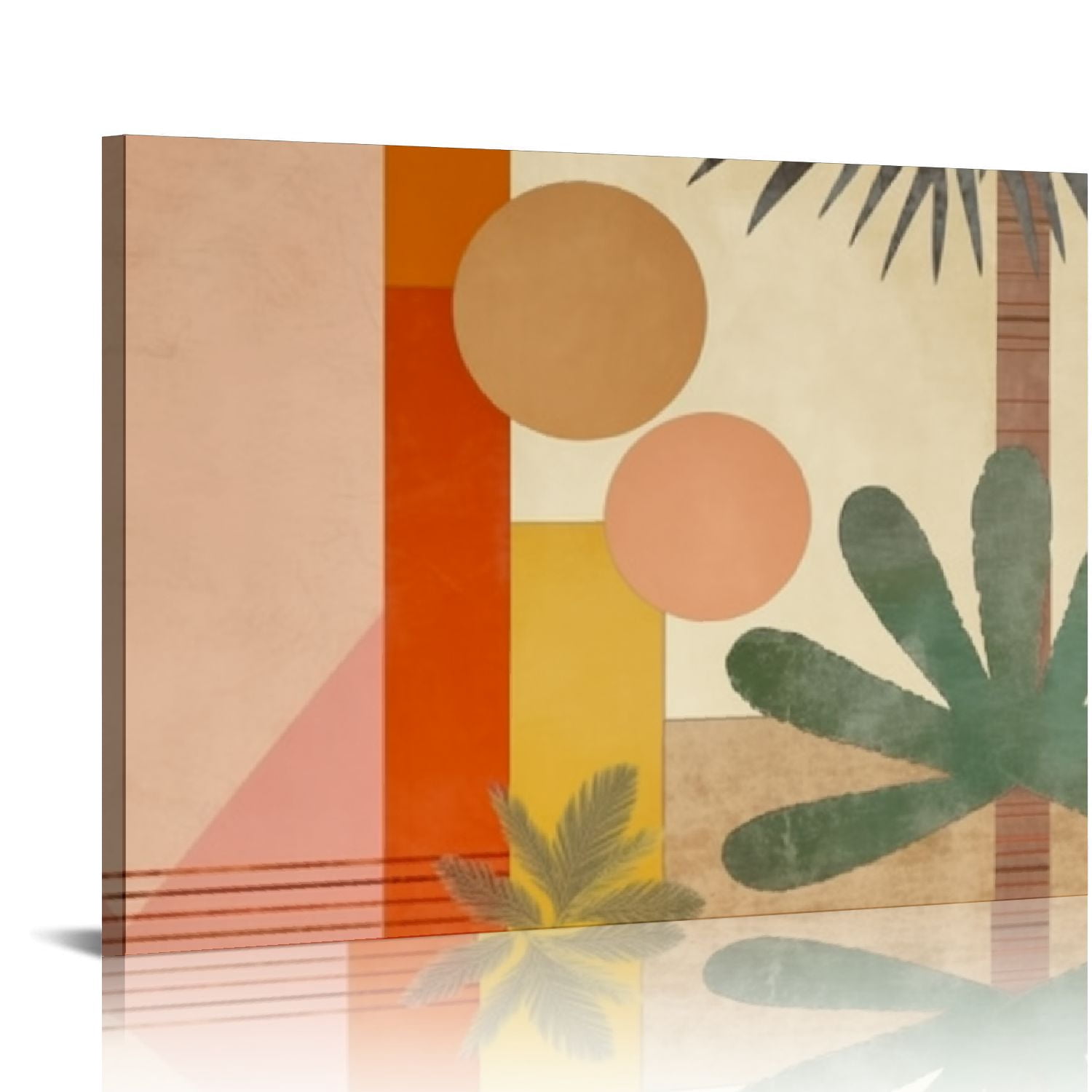 Fenyluxe Sun Palm Tree Bauhaus Wall Decor Ready To Hang Home Art ...