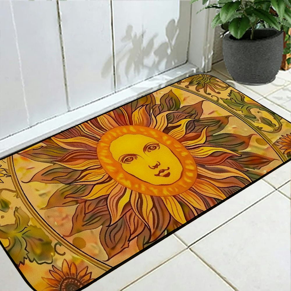 Fenyluxe Sunflower Welcome Mat Doormat Entrance Mat Felt for Home ...