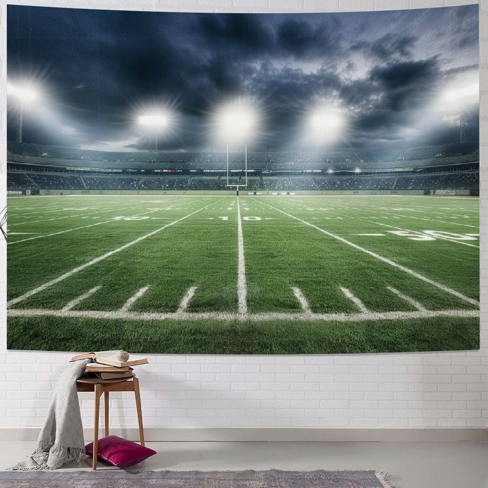 Fenyluxe Tapestry Stadium Football Satdium Field Light Night Soccer ...