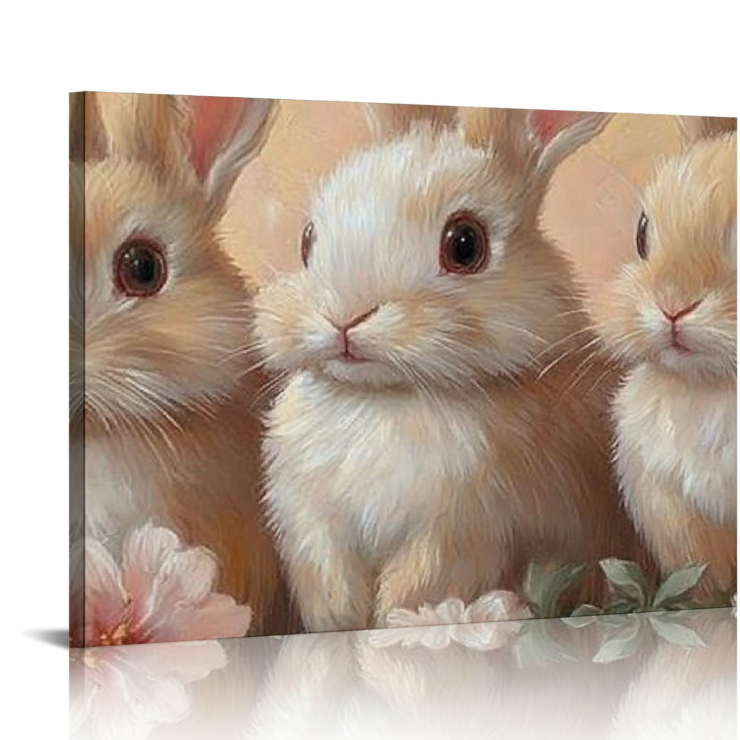 Fenyluxe Three Bunnies Print Vintage Easter Bunny Print Antique Spring ...