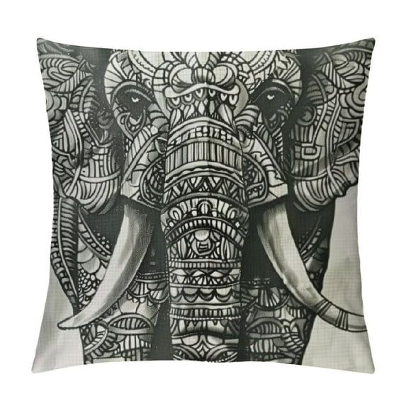 Fenyluxe Throw Pillow Covers for Couch Elephant Bed Or Sofa Pillows ...