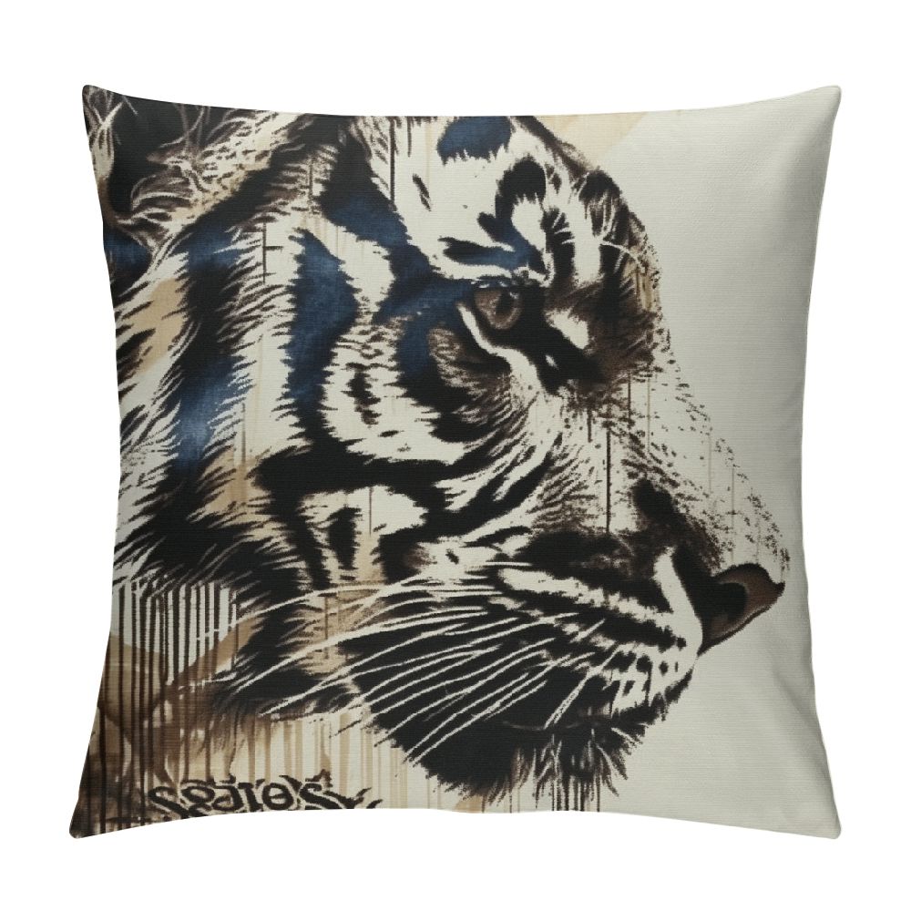 Fenyluxe Tiger Throw Pillow Cover Wild Animals Woodland Pillow Cover ...