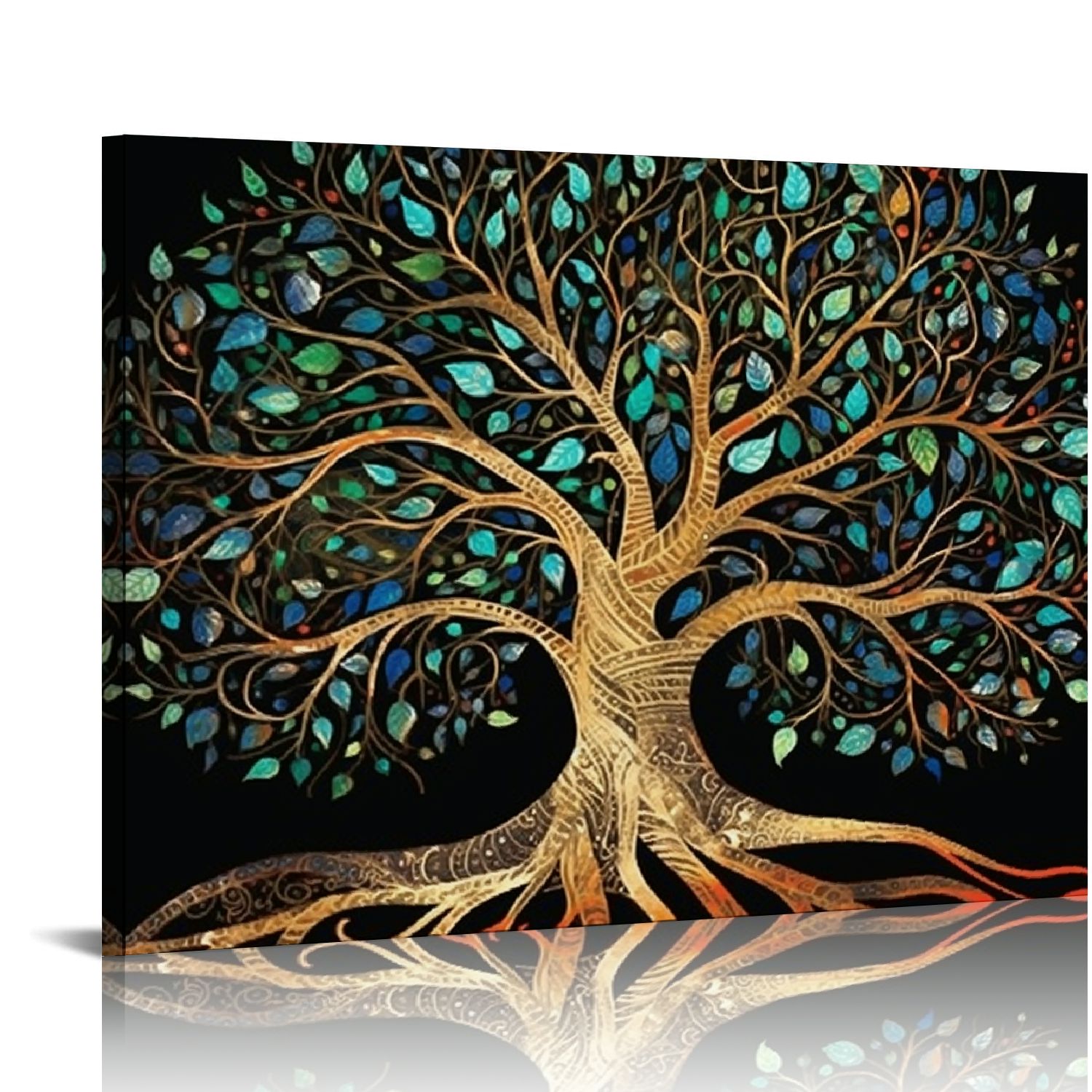 Fenyluxe Tree of Life Canvas Wall Art Print, Ready To Hang Home Decor ...