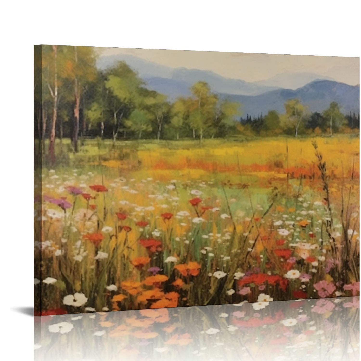 Fenyluxe Vintage Wildflower Landscape Wall Art for Bedroom Farmhouse ...