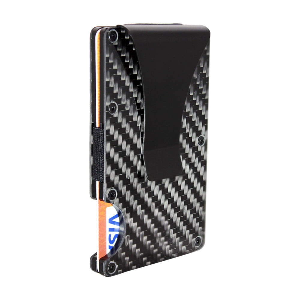 Fenzer Men's Minimalist Wallet, Slim Carbon Fiber Card Holder with ...