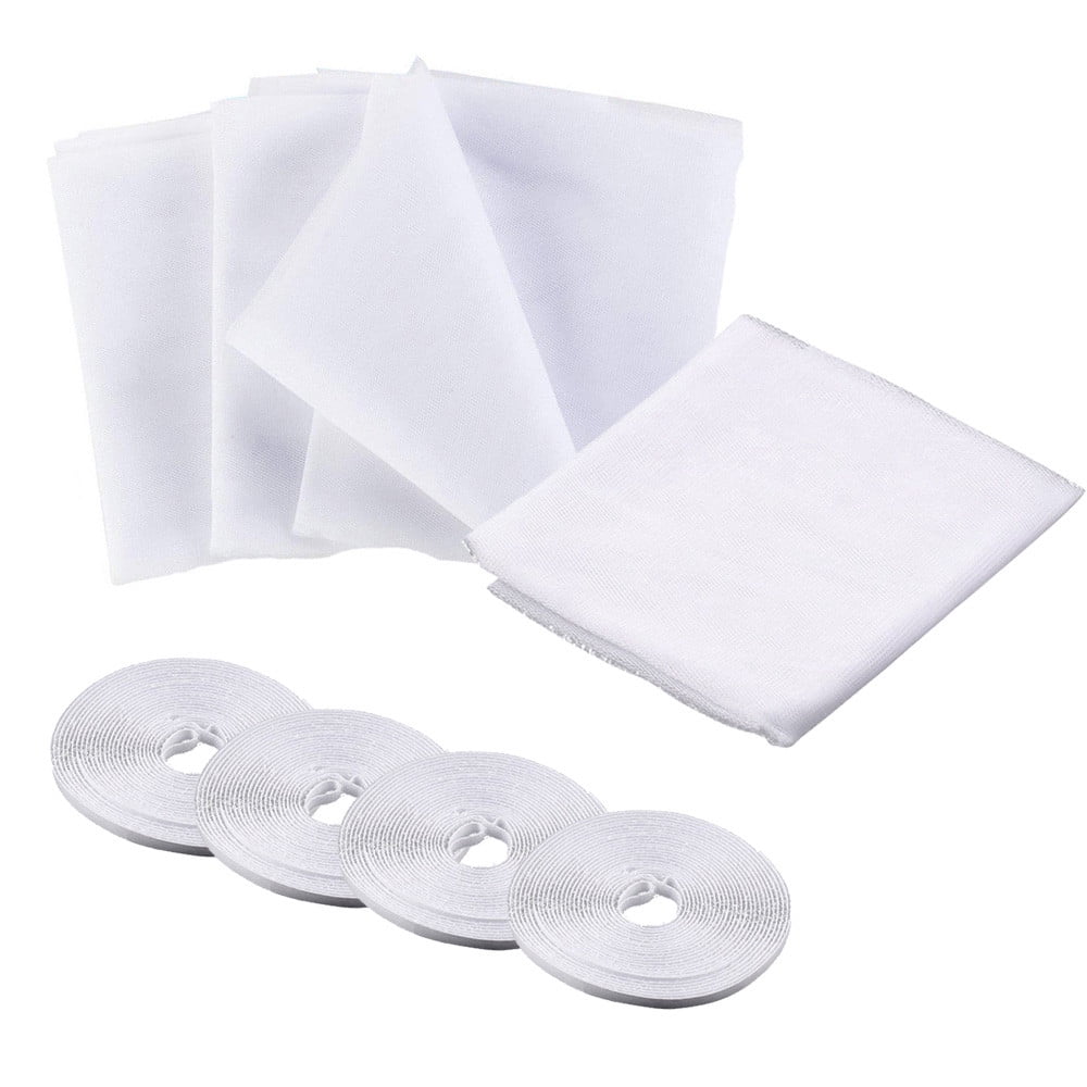 Feokm 4 Screens, 4 Velcro Strips, Diy Self-Adhesive Window Screen ...