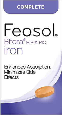 Feosol Complete with Bifera Iron Mineral Supplement Caplets, 30 Ct ...