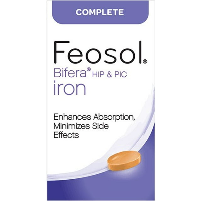 Feosol Complete with Bifera Iron Mineral Supplement Caplets, 30 Ct ...