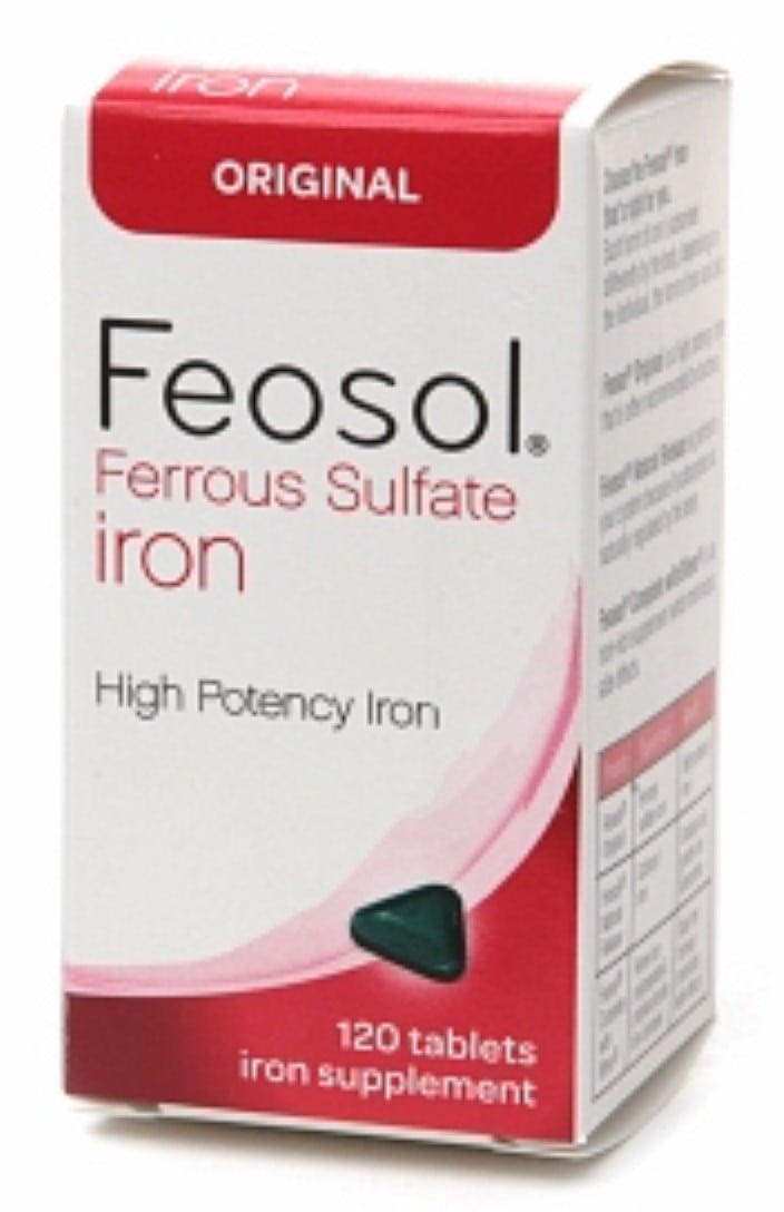 Feosol Ferrous Sulfate Iron, Original, Tablets 120 ea (Pack of 4 ...