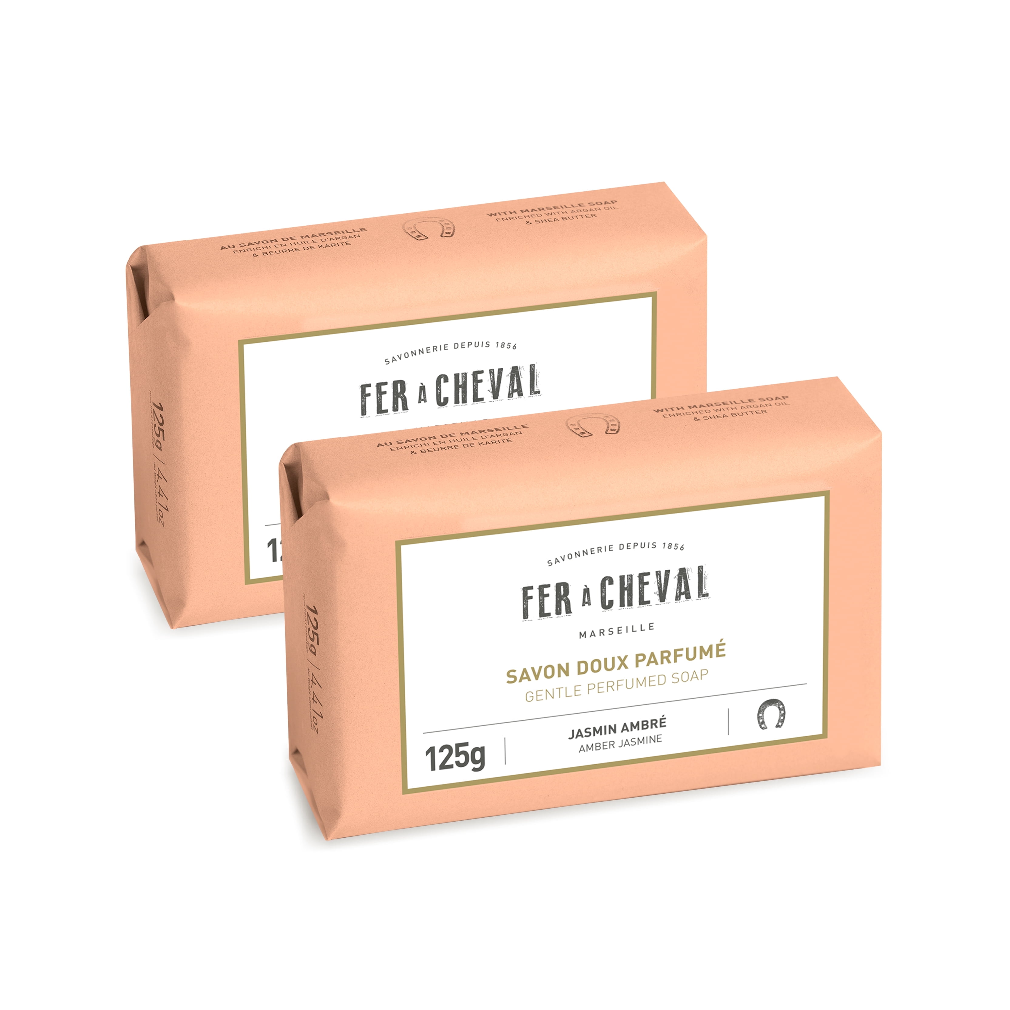 Fer à Cheval Amber Jasmine Marseille Soap Bars, Pack of 2 - Organic ...