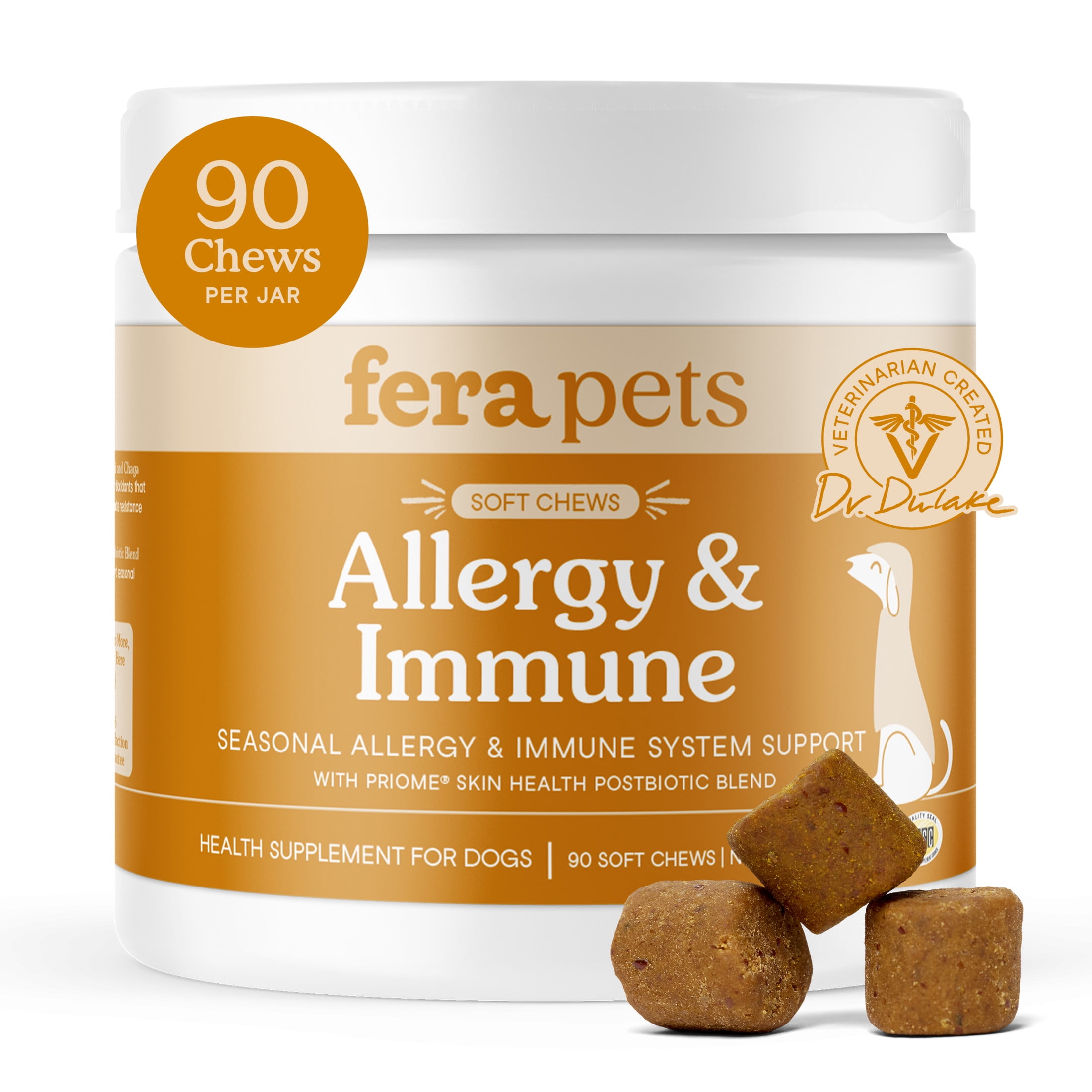 Fera Pets, Dog Allergy Chews, 90 Soft Chews, Turkey Tail Mushrooms ...
