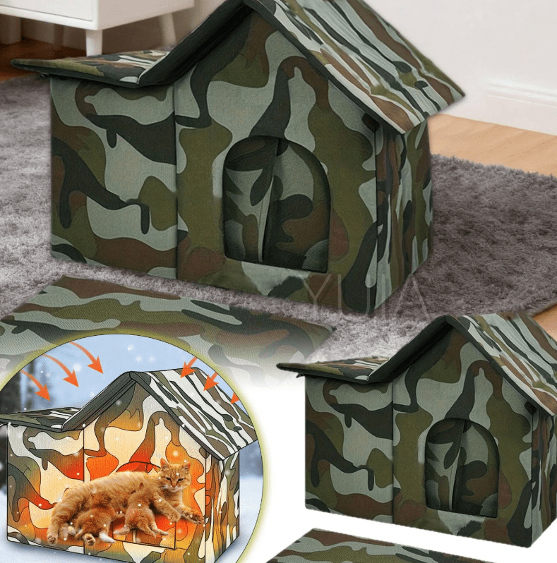 Feral Cat House Outdoor,Stray Warm Cats Shelter Weatherproof Outside ...