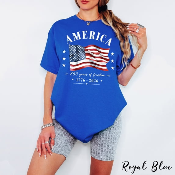 Feral & Free America Patriotic T-Shirt, 250 Years of Freedom USA 1776 ...
