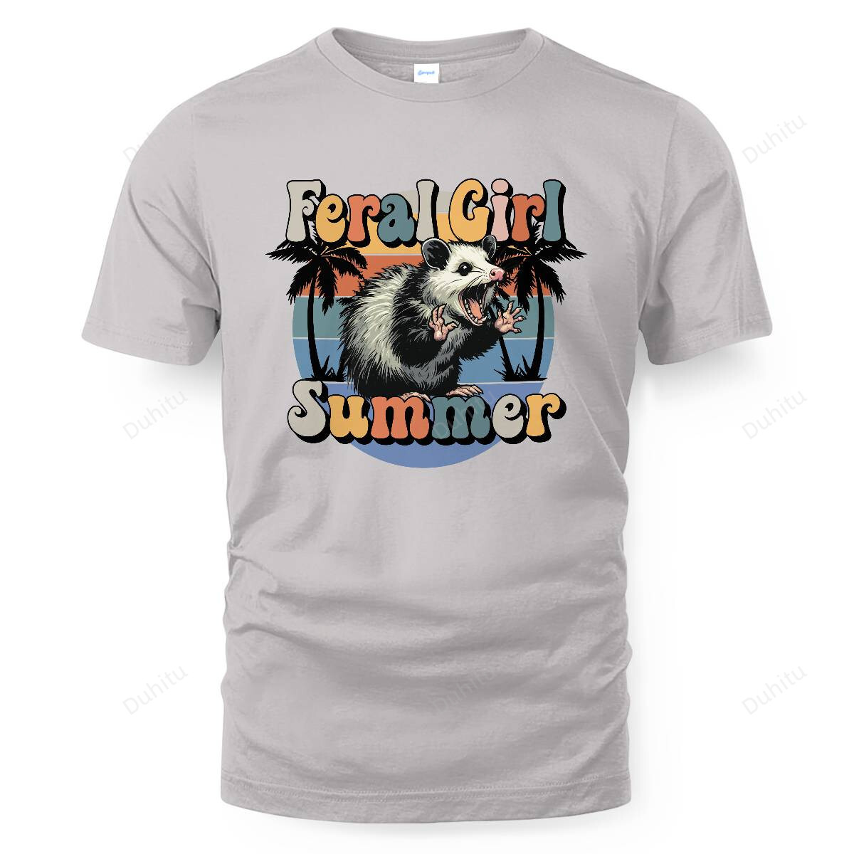 Feral Girl Summer Cute Opossum Possum Summer Retro Vintage - Walmart.com