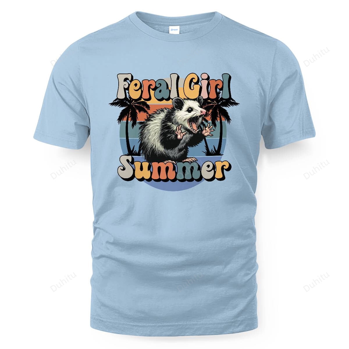 Feral Girl Summer Cute Opossum Possum Summer Retro Vintage - Walmart.com