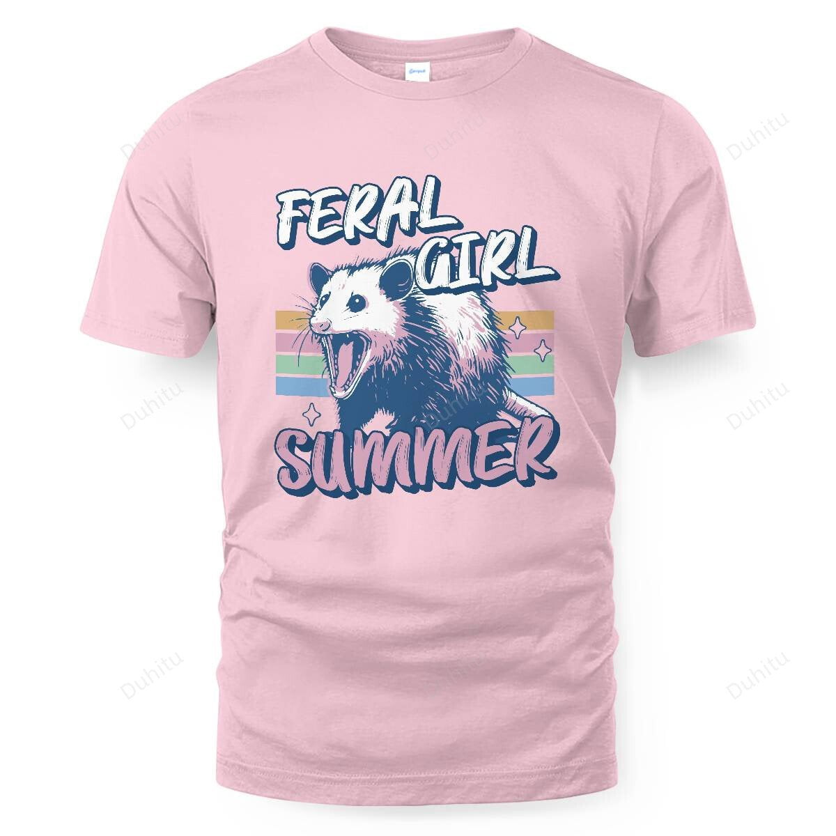 Feral Girl Summer Opossum Meme Funny Possum Team Trash - Walmart.com
