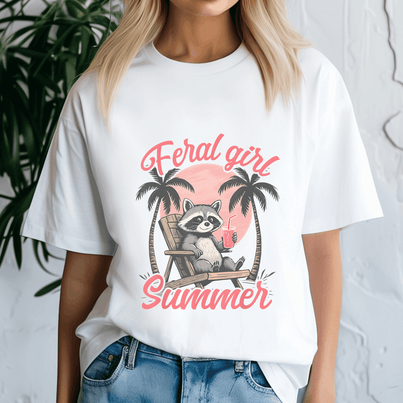 Feral Girl Summer Shirt, Vacation Family TShirt, Girl Summer Tee,Beach ...