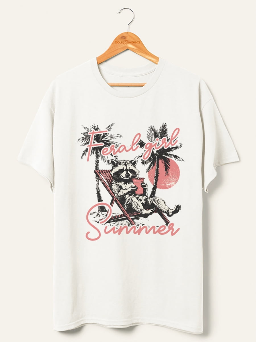 Feral Girl Summer T-Shirt - Walmart.com