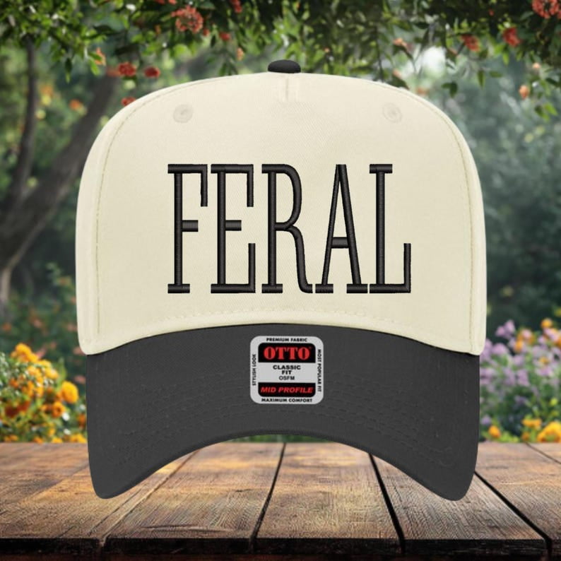 Feral Hat,Funny Embroidered Trucker Cap, Chaotic Energy Aesthetic Hat ...