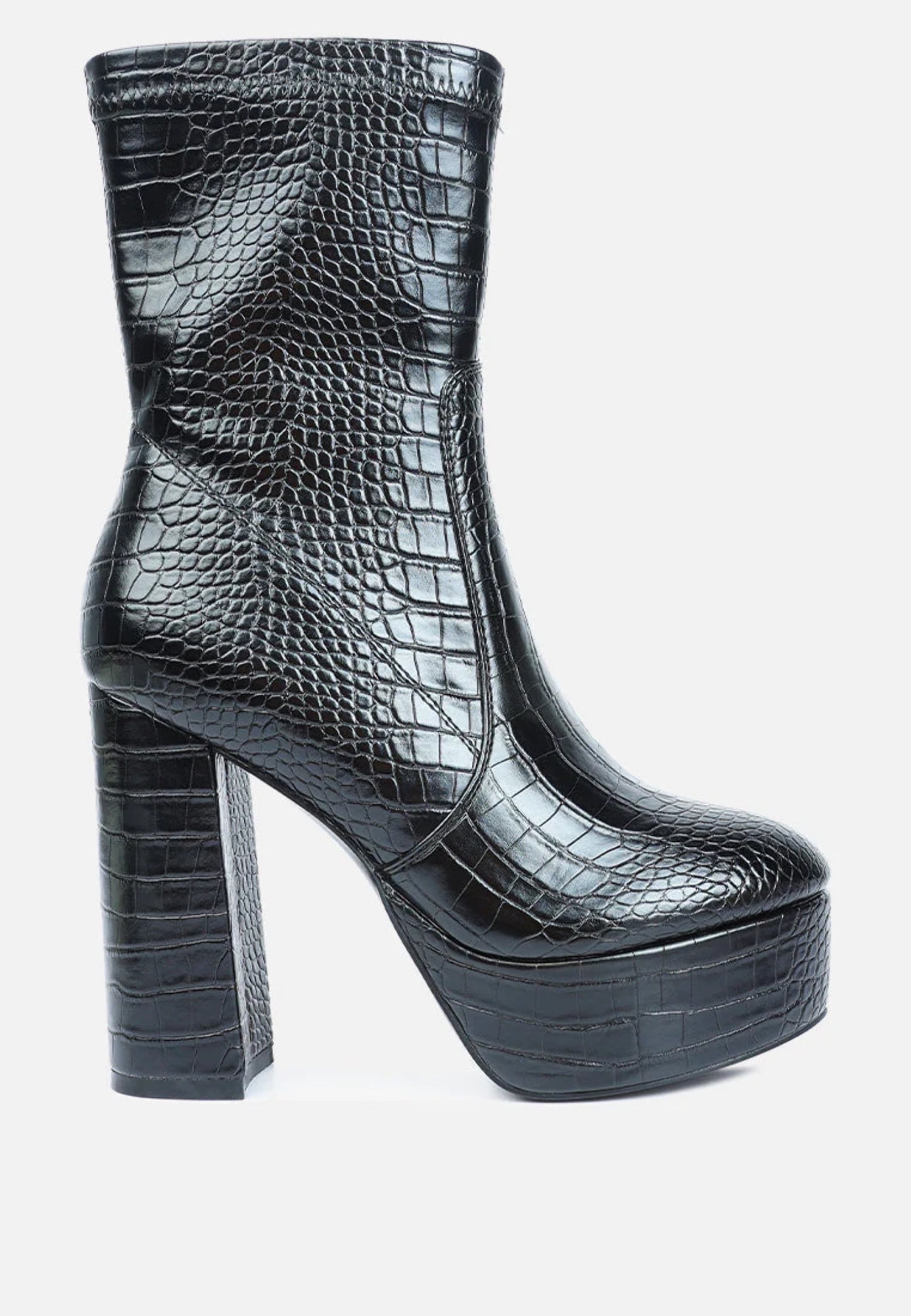 Feral High Heeled Croc Pattern Ankle Boot - Walmart.com