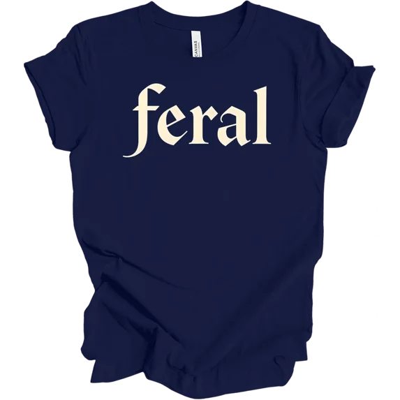 Feral Shirt Goth Emo Aesthetic Graphic Tee Feral 90S Streetwear ...