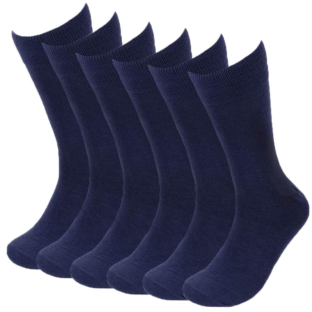 Feraricci 6 pairs of Solid Color Polyester Socks for Men, Casual and ...