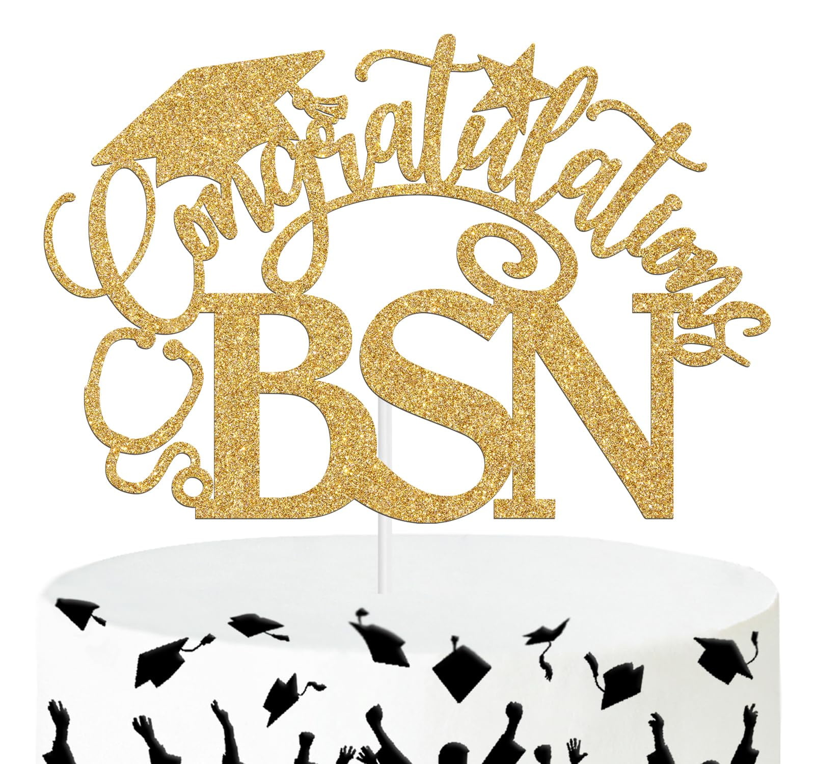 Ferburitar Congratulations BSN Cake Topper, Congrats RST1 Nurse/RN Cake ...